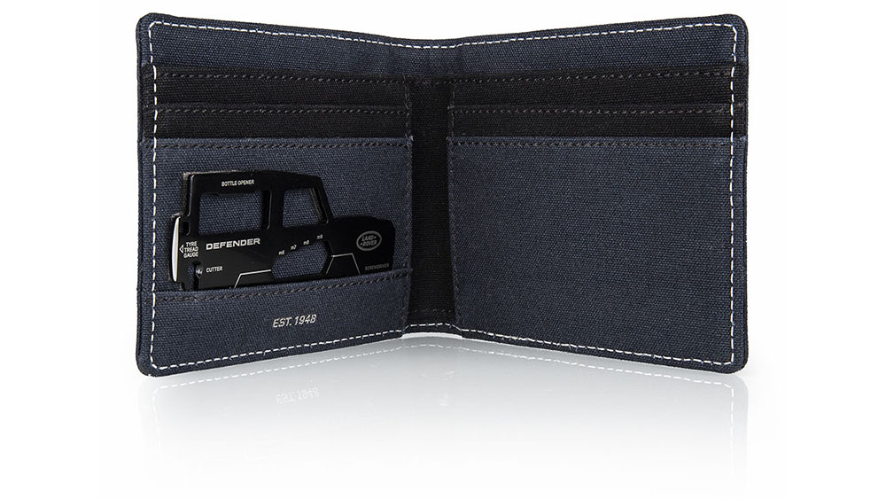 Heritage Canvas Wallet - Navy | Land Rover Collections